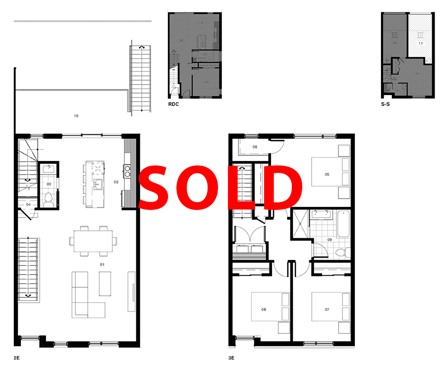 Plans and Model Unit - Townhouses for Sale - Alvéo Mirabel