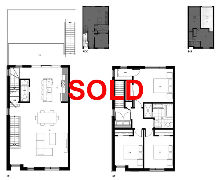 Plans and Model Unit - Townhouses for Sale - Alvéo Mirabel