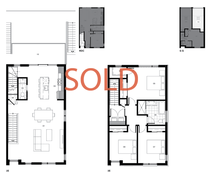 Plans and Model Unit - Townhouses for Sale - Alvéo Mirabel